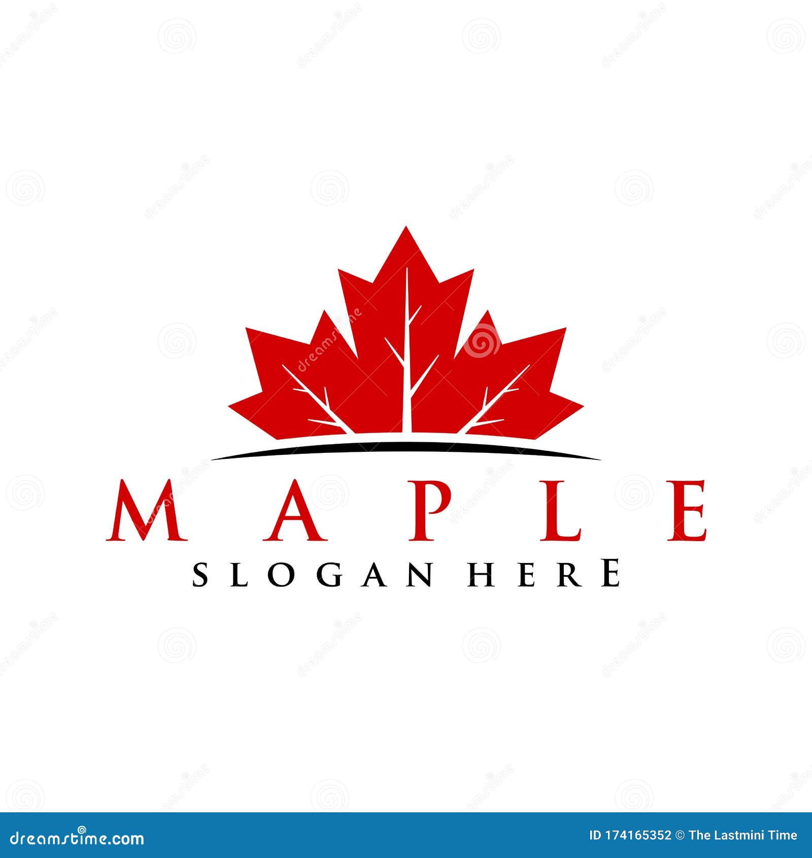 Maple red logo vector stock vector. Illustration of icon - 174165352