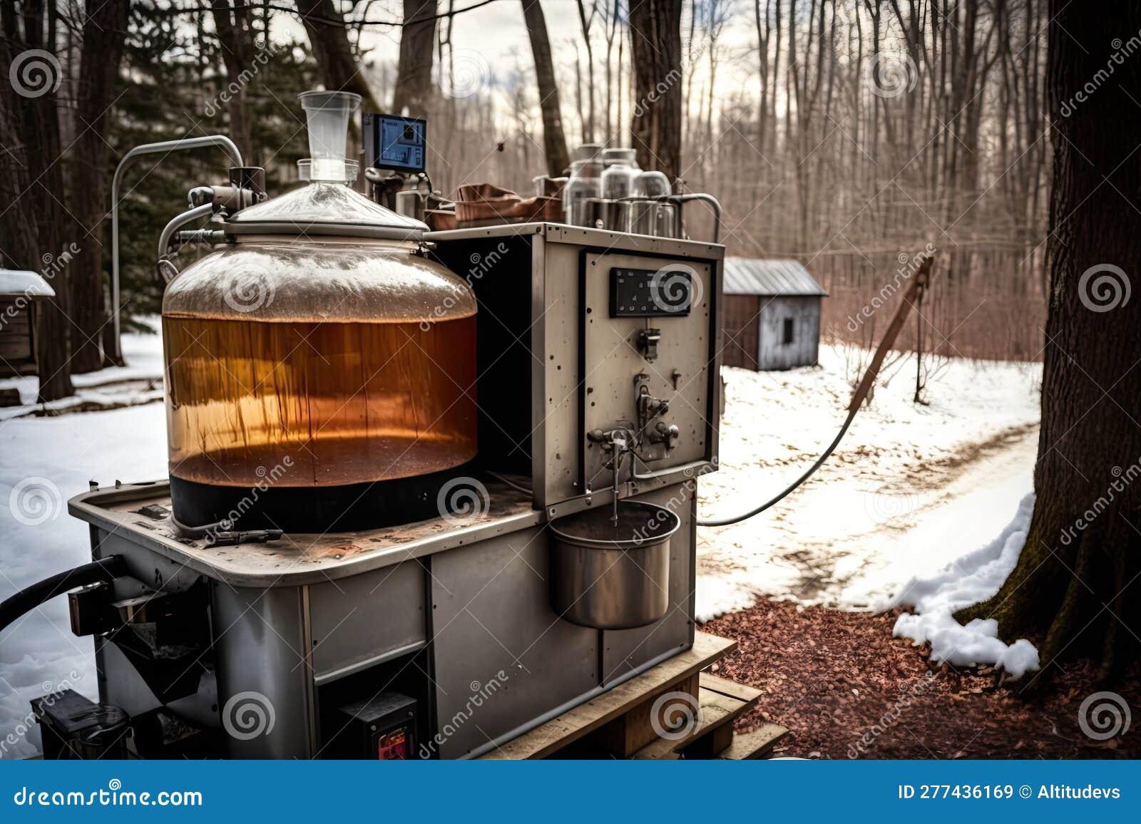 Maple Sap Evaporator Being Used To Create Pure Maple Syrup From Fresh ...