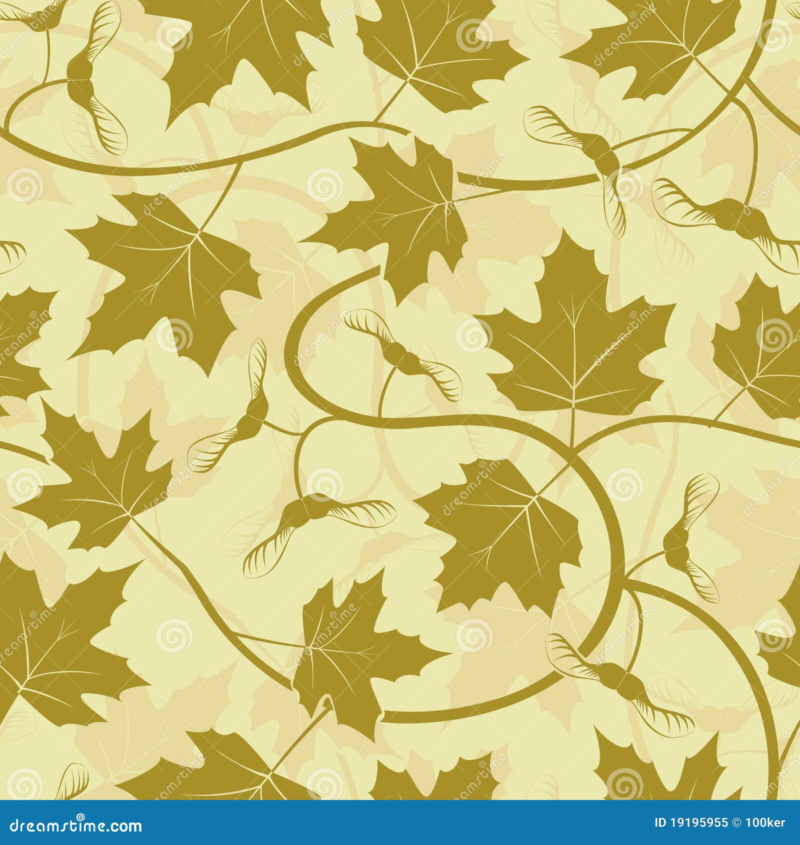 Maple seamless stock vector. Illustration of green, decoration - 19195955