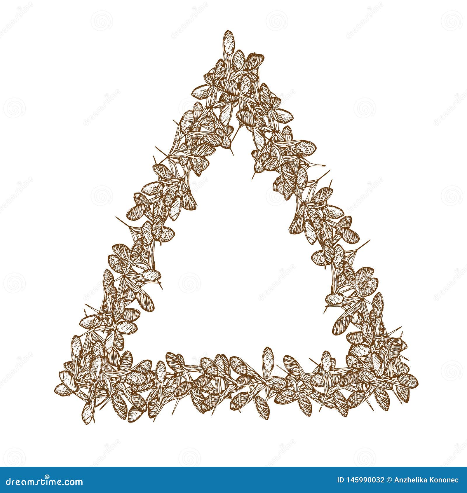 Maple Seeds Frame Triangle Brown-01 Stock Illustration - Illustration ...