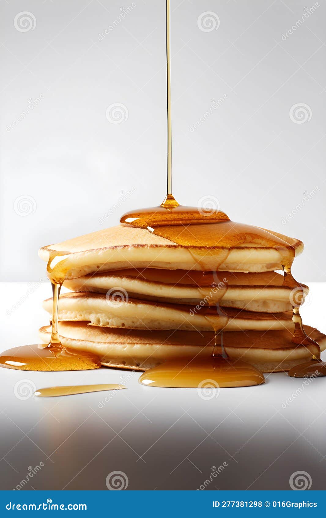 Maple Syrup Being Poured on a Stack of Delicious Pancakes, Generative ... Maple Syrup Being Poured on a Stack of Delicious Pancakes, Generative ...