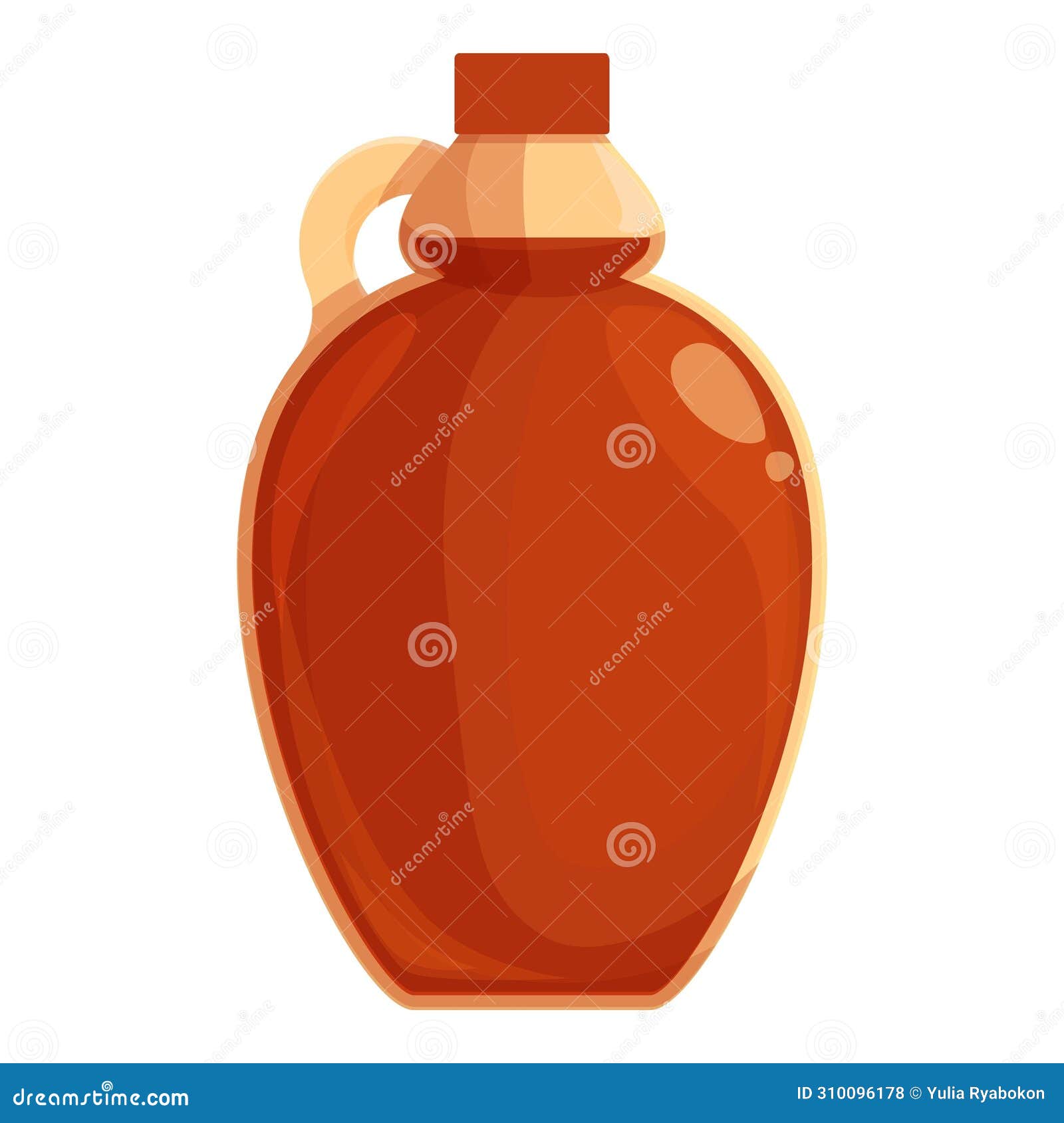 Maple Syrup Bottle Icon Cartoon Vector. Plate Container Stock Vector ...