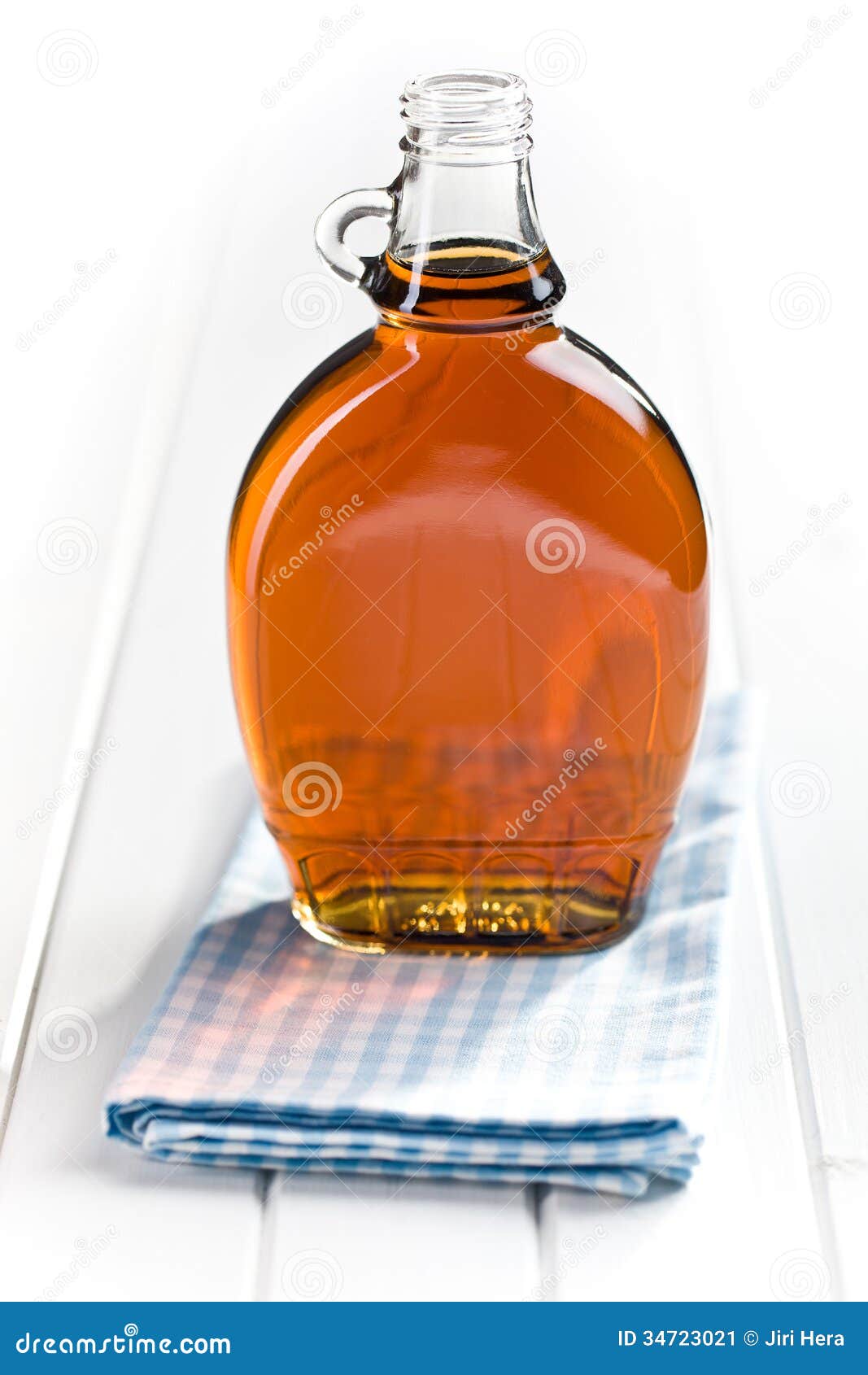 Maple Syrup in Glass Bottle Stock Image - Image of syrup, checkered ...