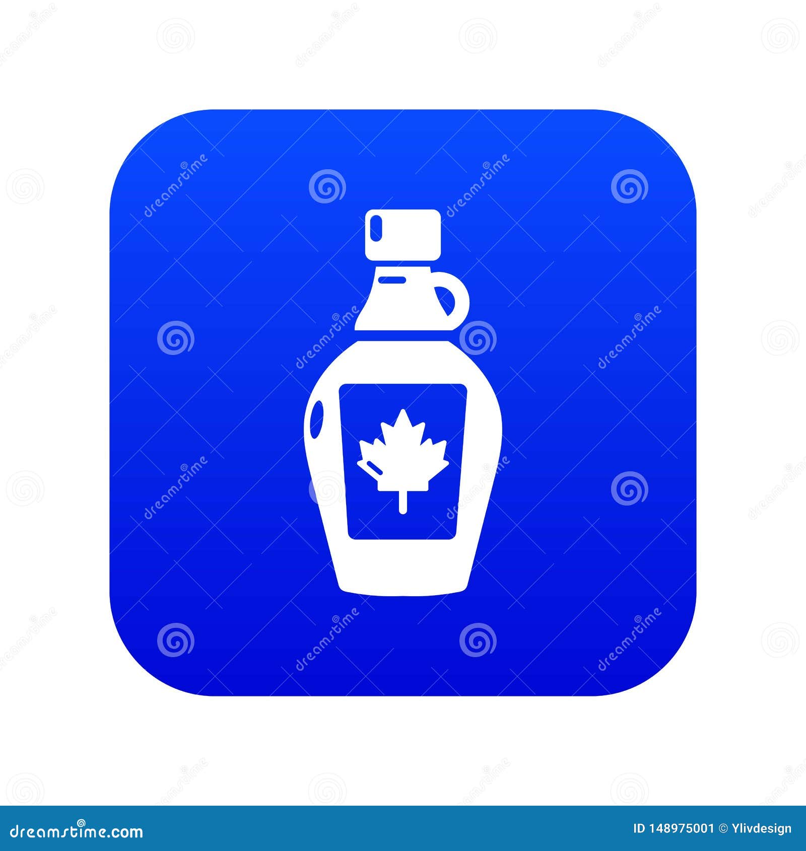 Maple Syrup Icon Blue Vector Stock Vector - Illustration of ingredient ...