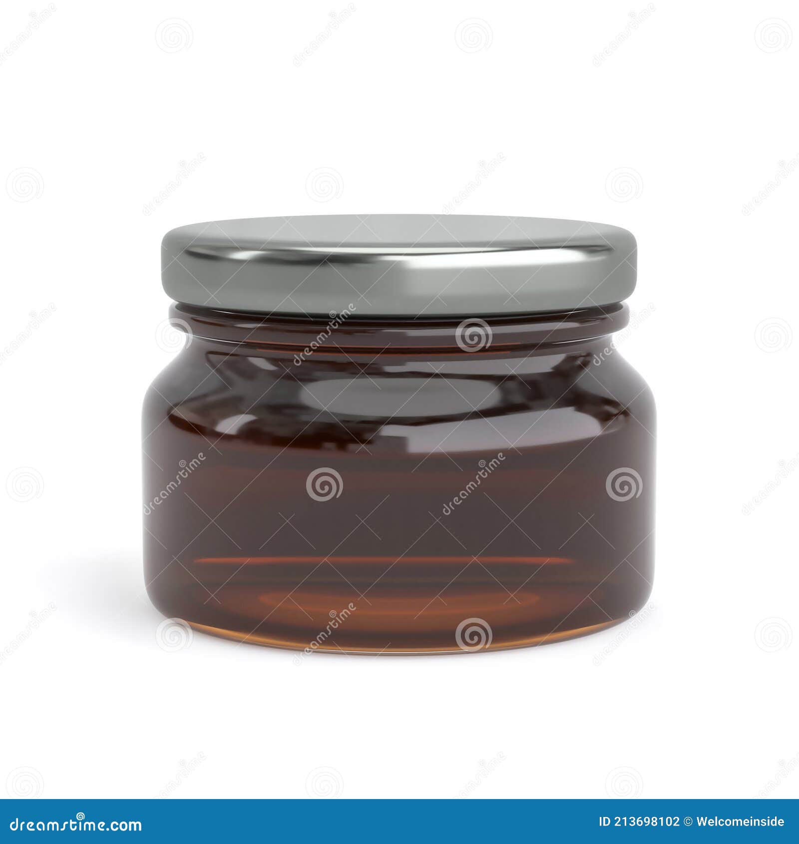 Maple Syrup or Jam in Jar Isolated Stock Photo - Image of isolated ...