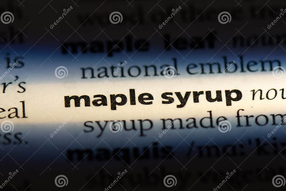 Maple syrup stock photo. Image of word, dictionary, maple - 126539680
