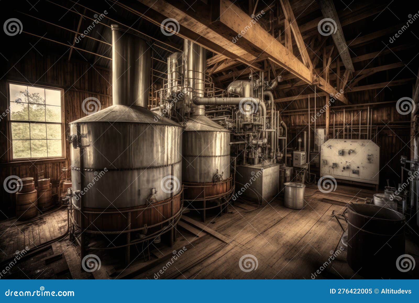 Maple Syrup Production Facility, with Large Evaporator and Collection ...