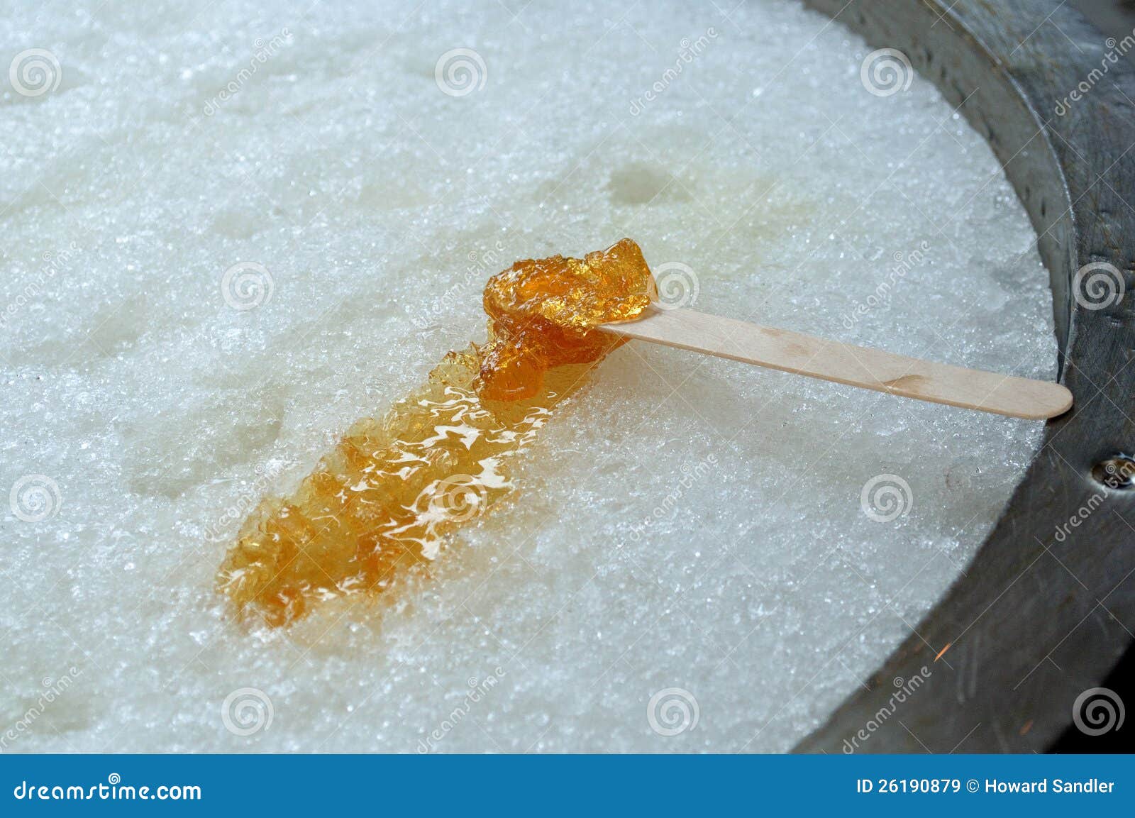 Maple taffy on snow stock image. Image of canadian, maple - 26190879