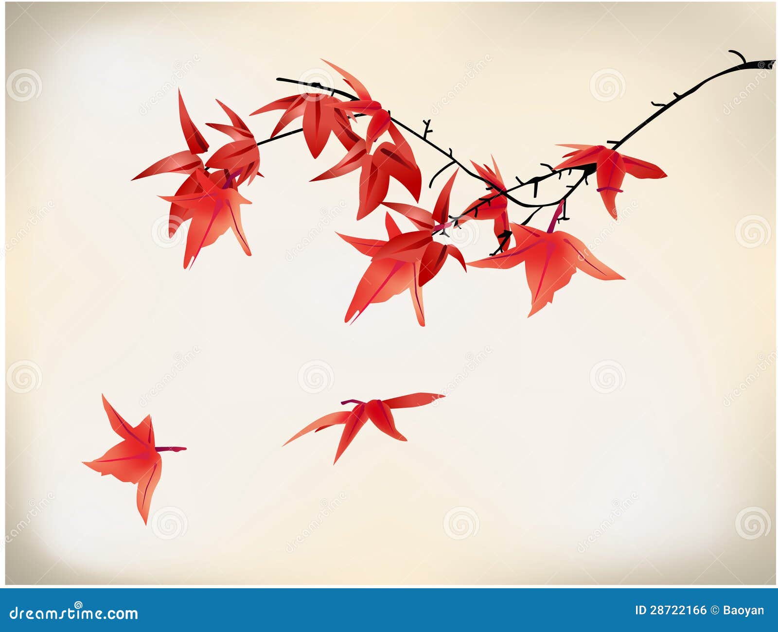 Maple tree stock vector. Illustration of autumn, vector - 28722166