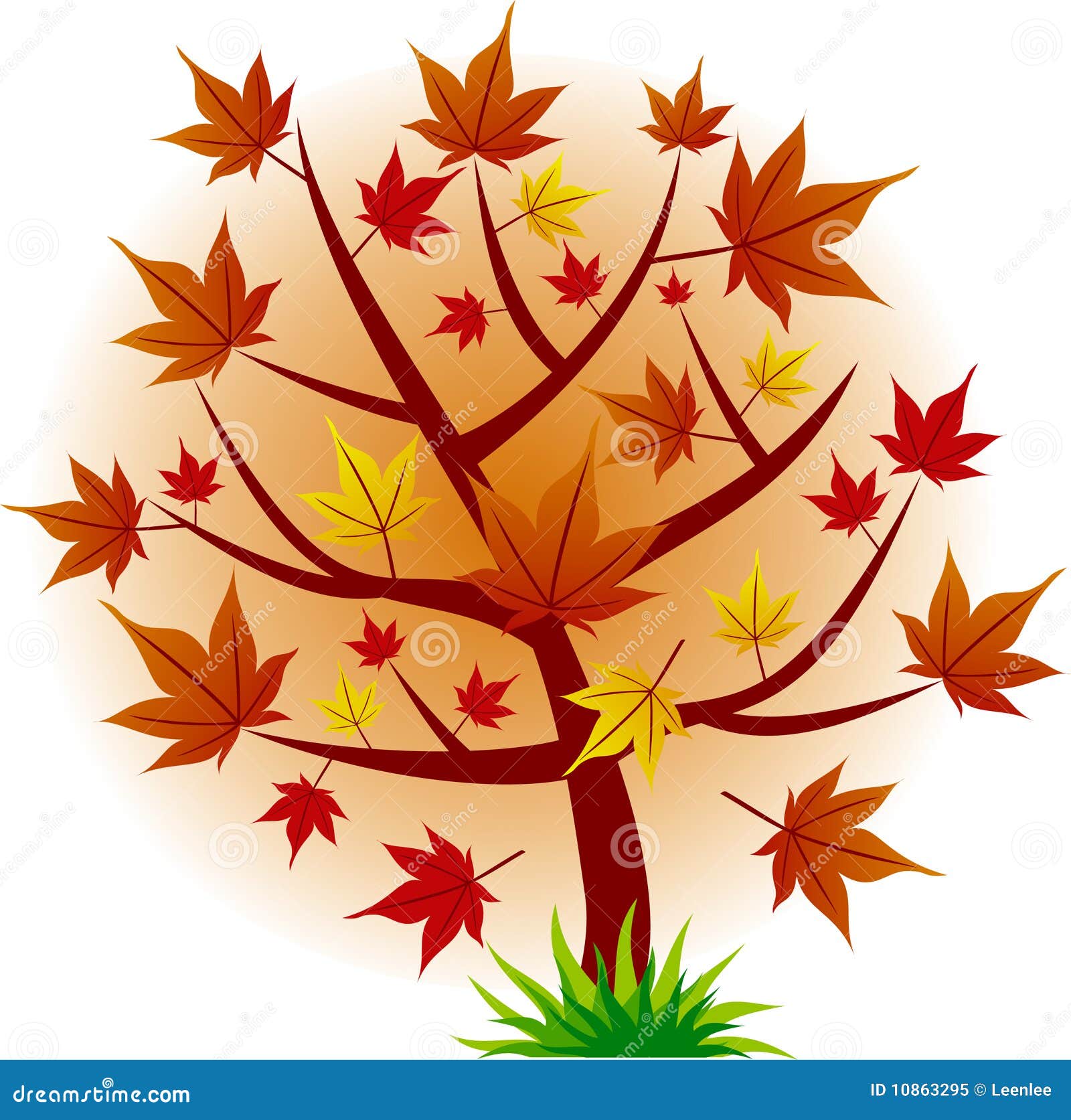 Maple Tree Autumn Leaf Fall Stock Vector - Illustration of silhouette ...