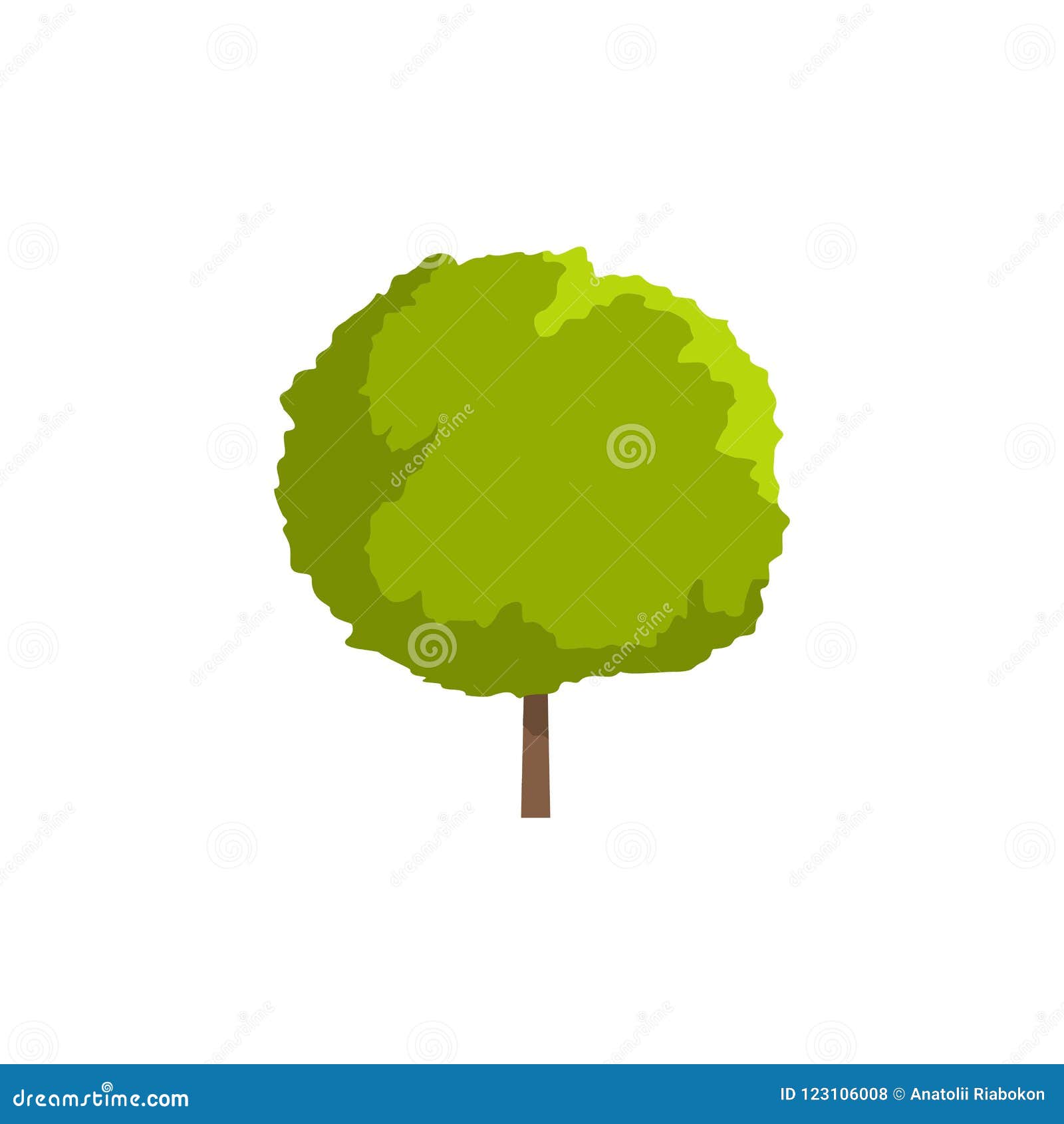 Maple Tree Icon, Flat Style Stock Illustration - Illustration of forest ...