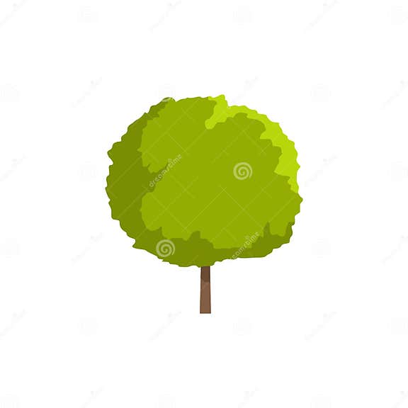 Maple Tree Icon, Flat Style Stock Illustration - Illustration of forest ...