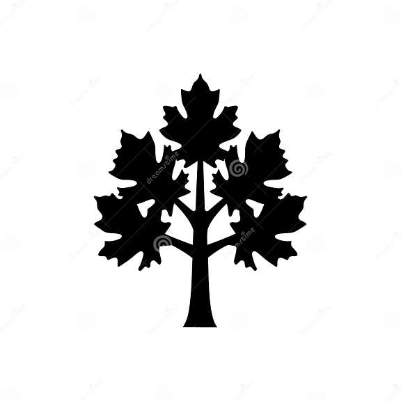 Maple tree icon stock vector. Illustration of tree, nature - 306213711