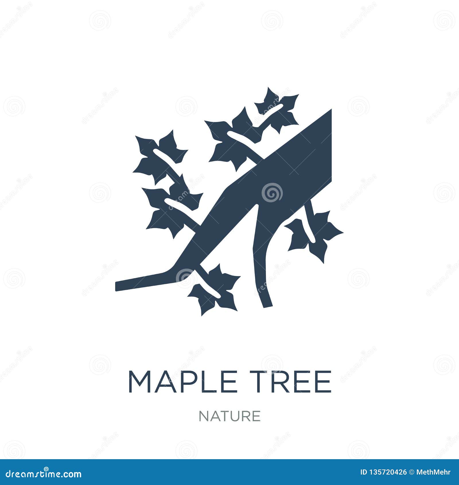 Maple Tree Icon in Trendy Design Style. Maple Tree Icon Isolated on ...