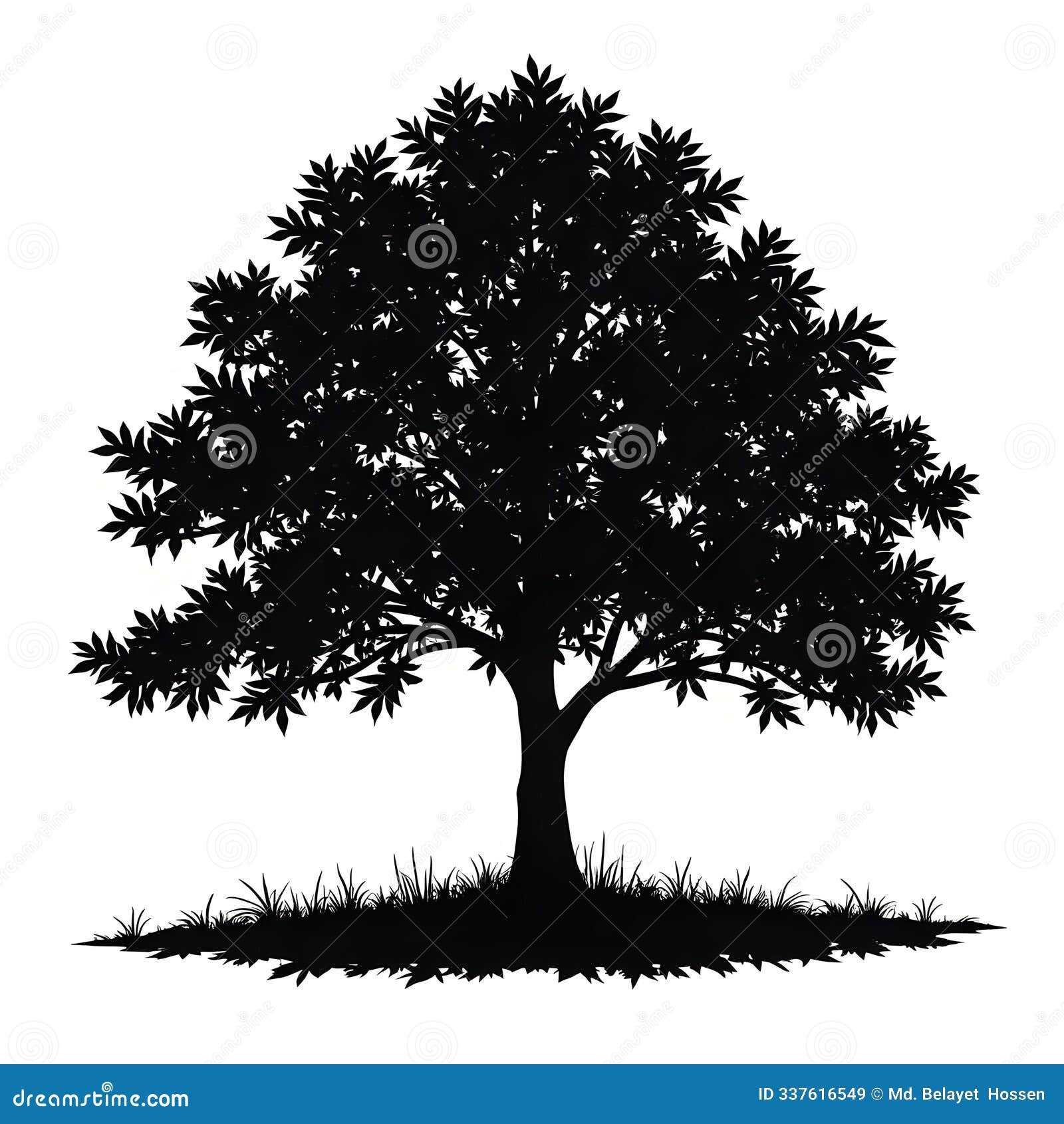 Maple Tree Silhouette Vector Stock Illustration - Illustration of ...