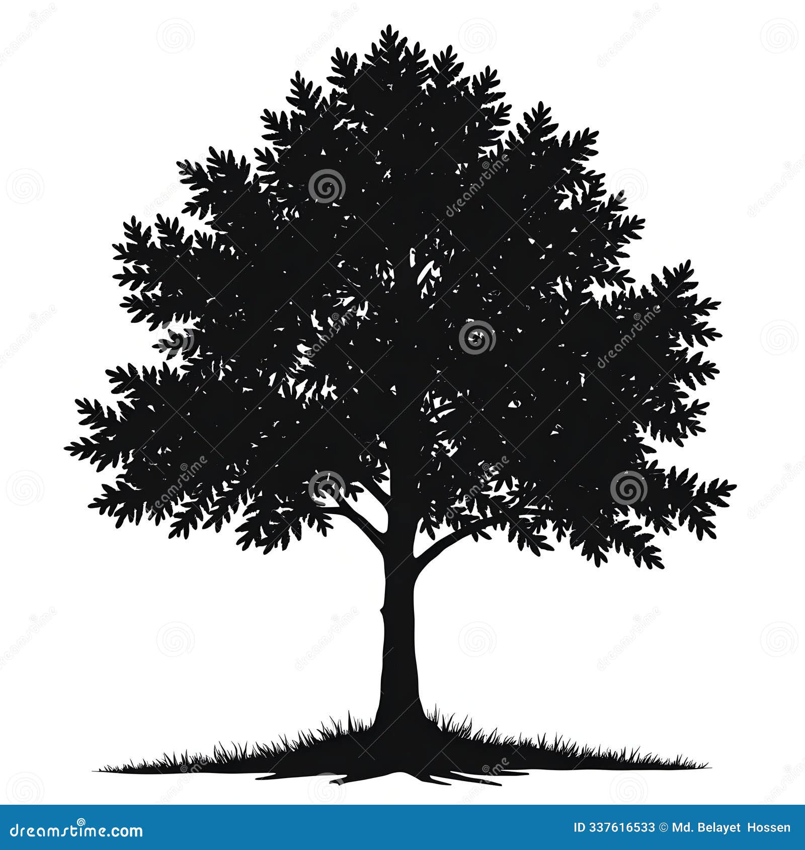 Maple Tree Silhouette Vector Stock Illustration - Illustration of font ...