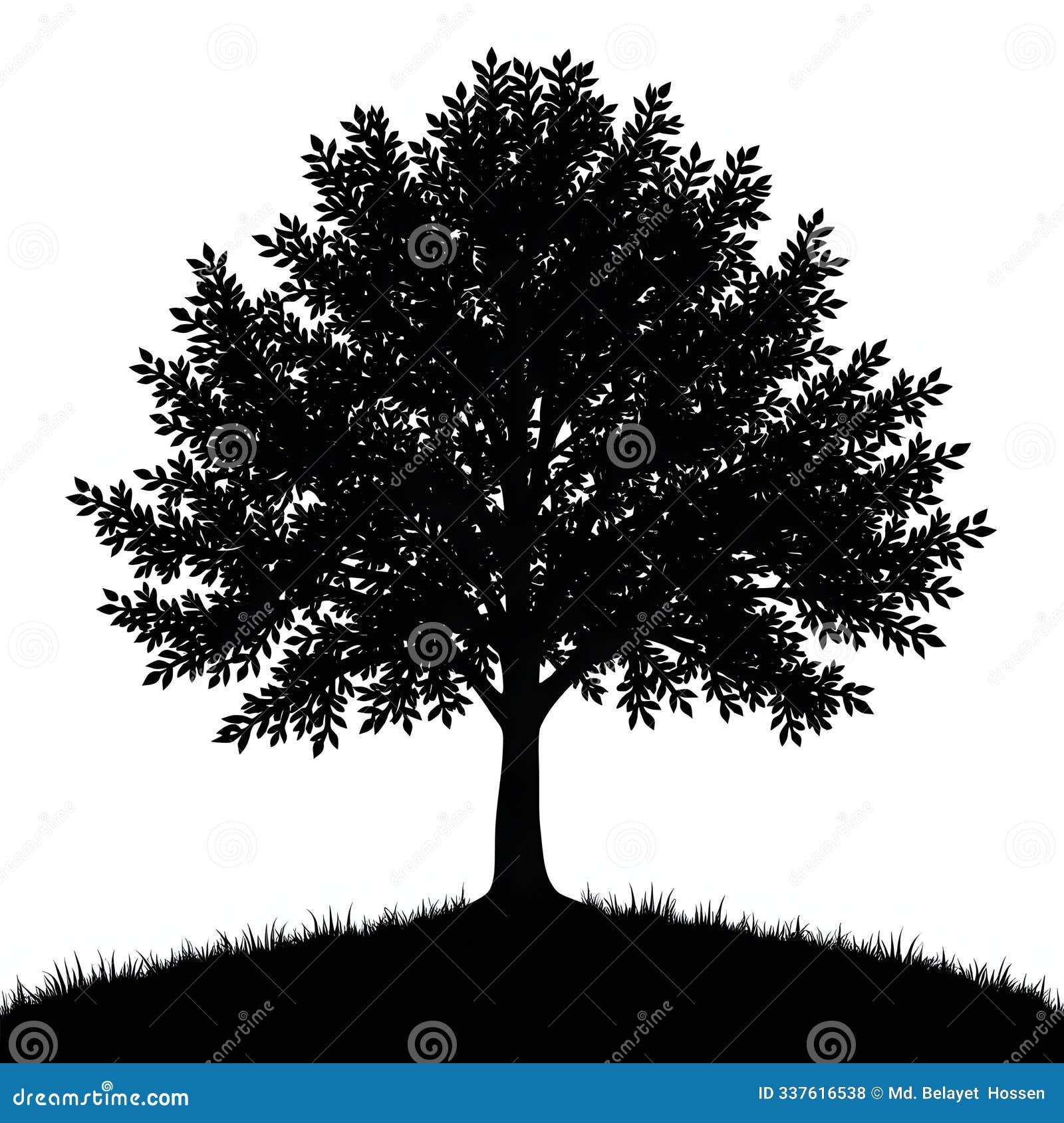 Maple Tree Silhouette Vector Stock Illustration - Illustration of ...