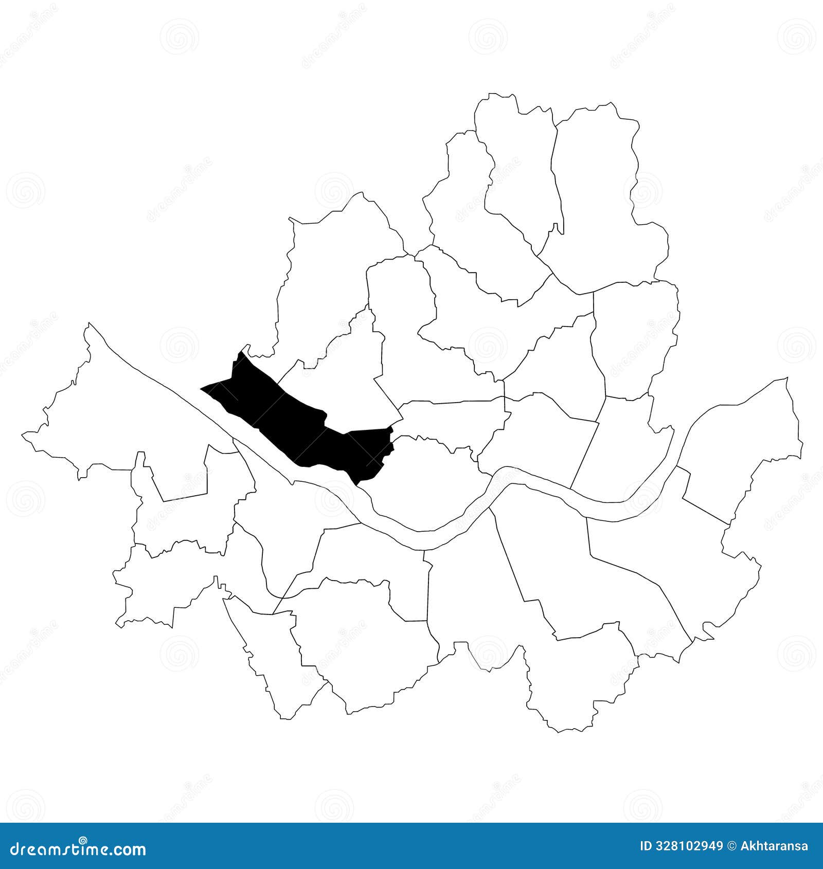 Mapo-gu Map. Seoul District Map, Administrative Map of Seoul City Stock ...