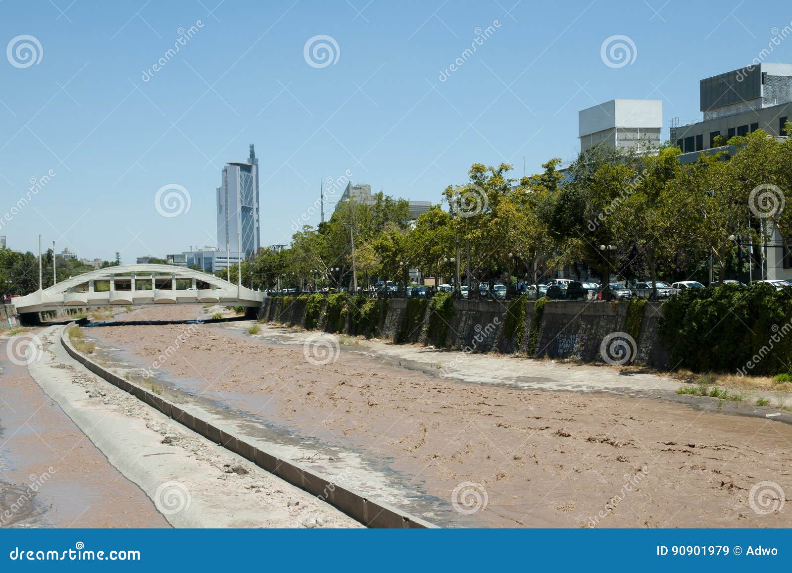 Rio Mapocho In Santiago De Chile Royalty-Free Stock Image ...
