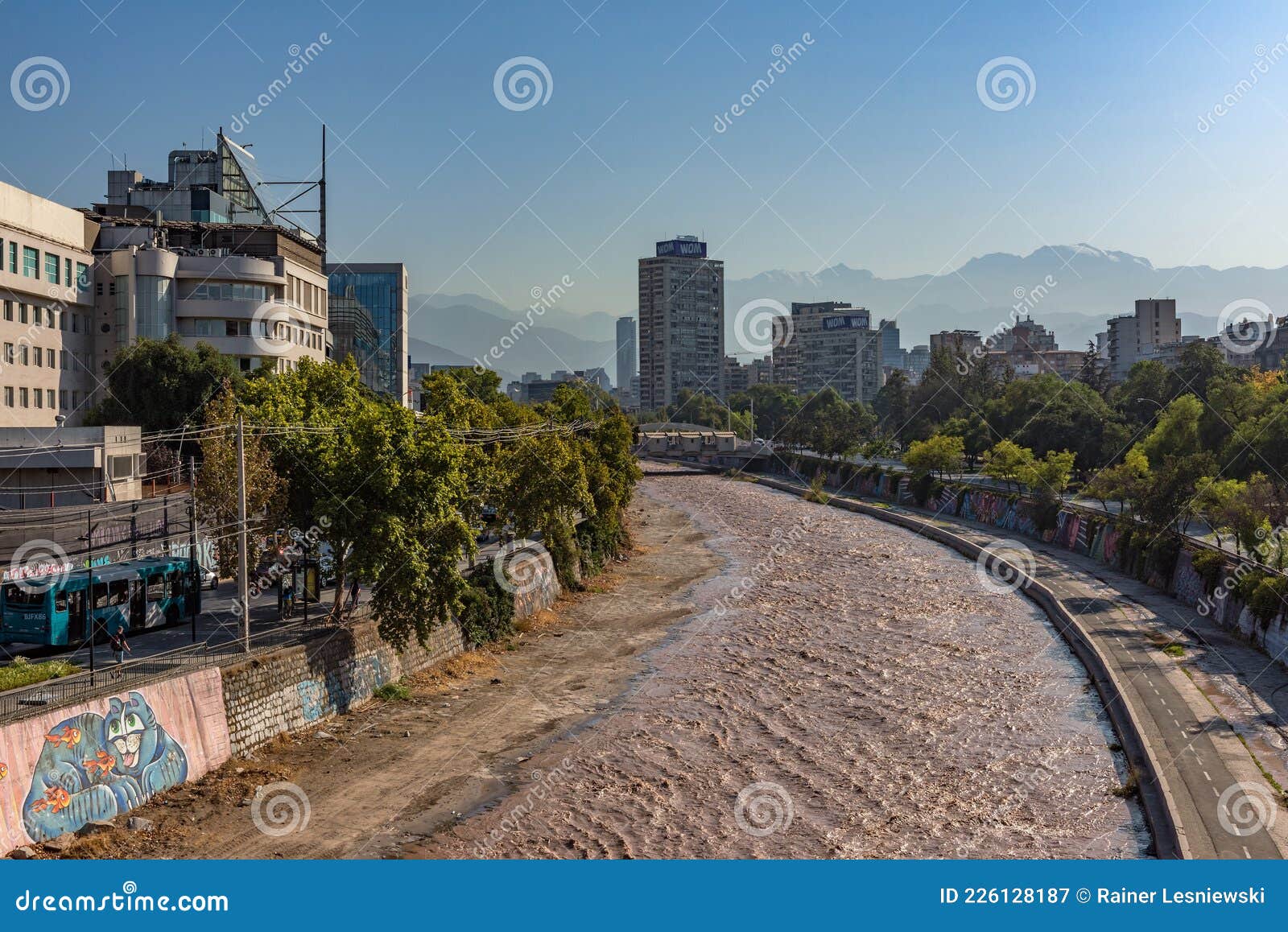The Mapocho River in Santiago, Chile Editorial Photography - Image of ...