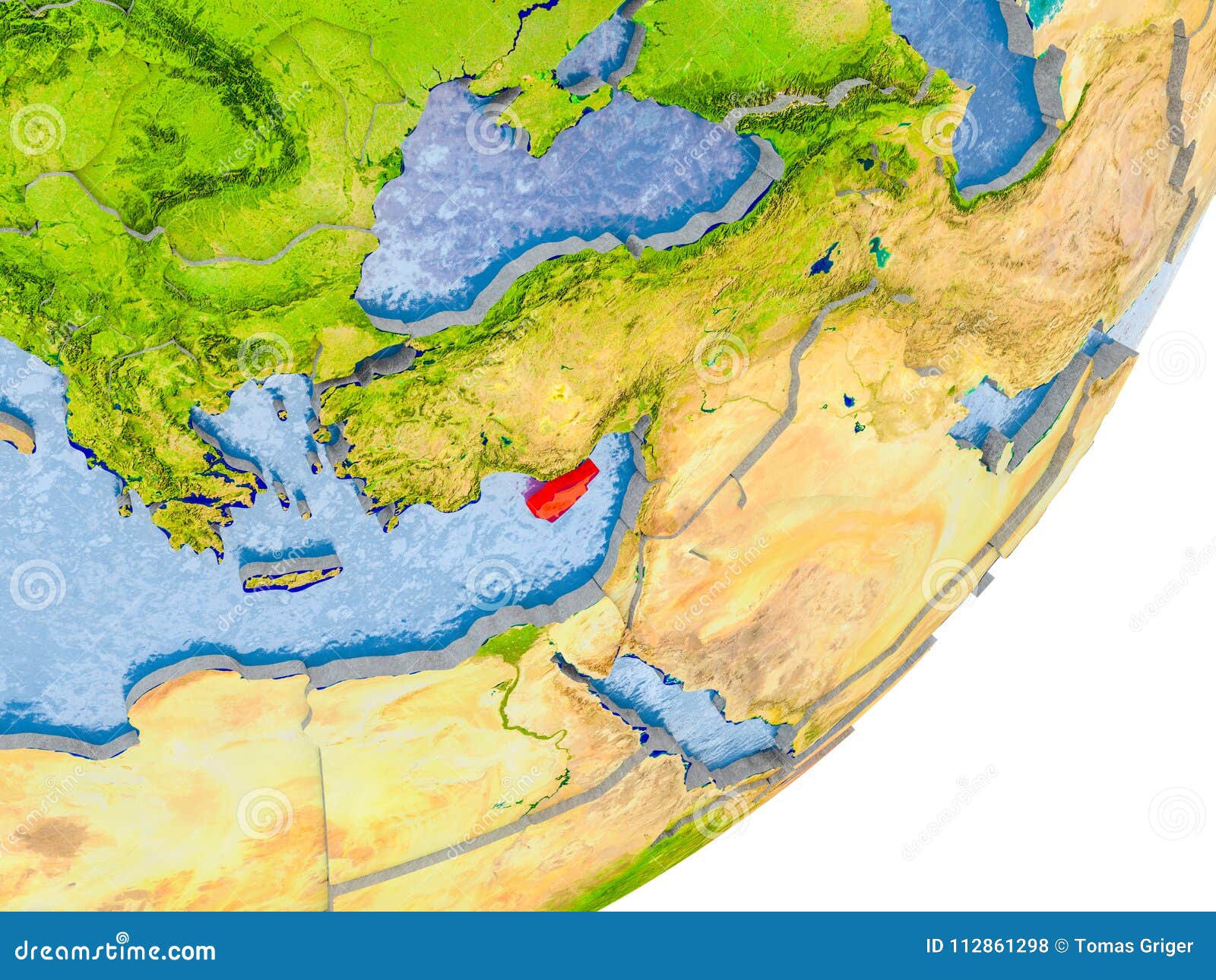 Mappa del Cipro su terra illustrazione di stock. Illustrazione di globo ...