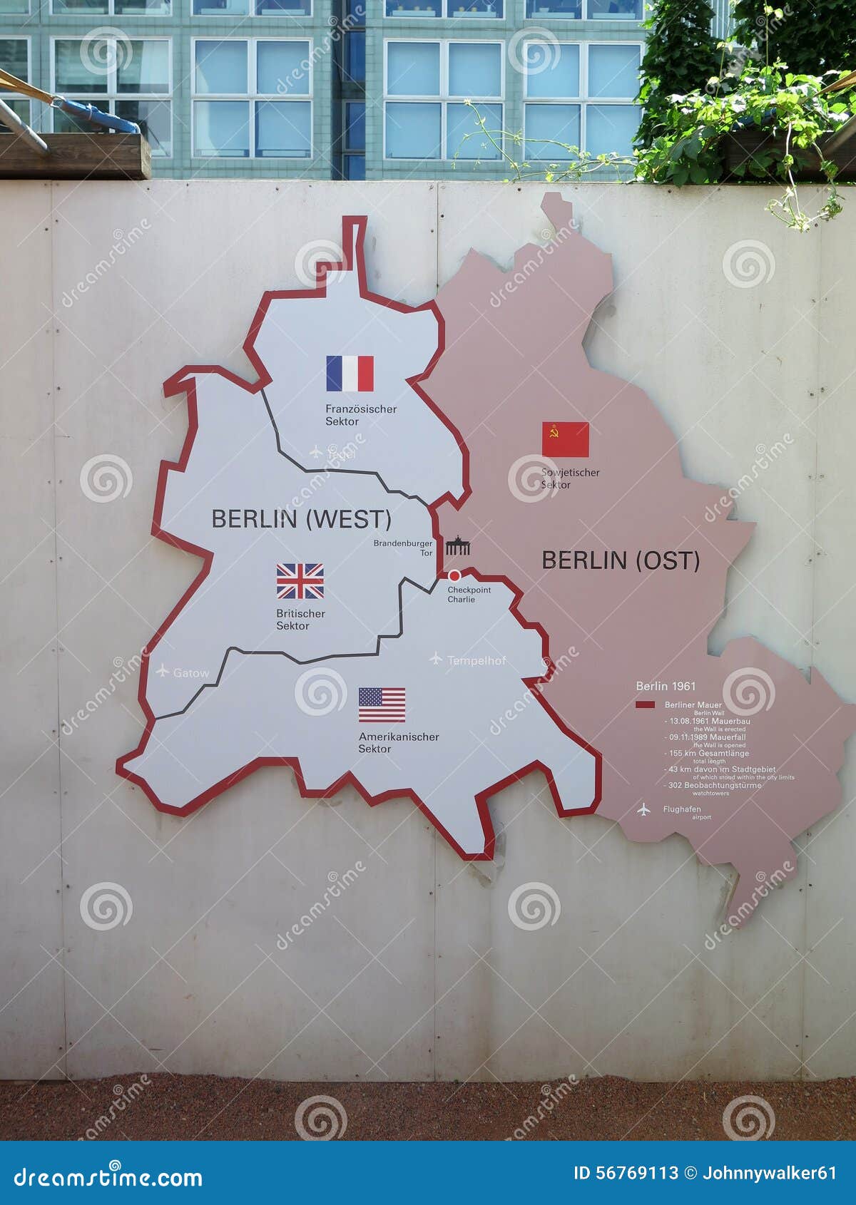 Mappa Dell'est E Di Berlino Ovest Immagine Stock - Immagine di ...