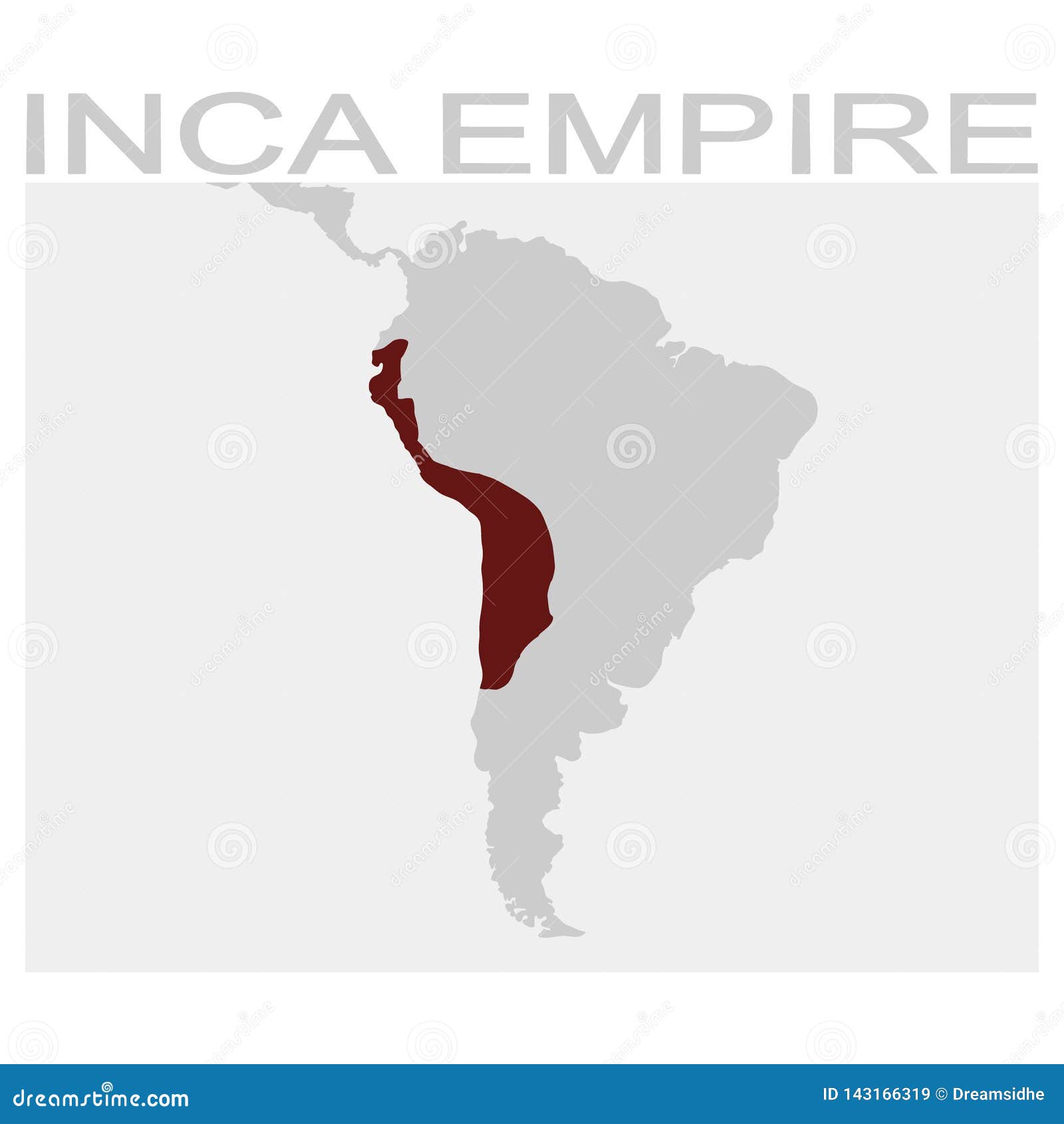 Mappa dell'impero di inca illustrazione vettoriale. Illustrazione di ...