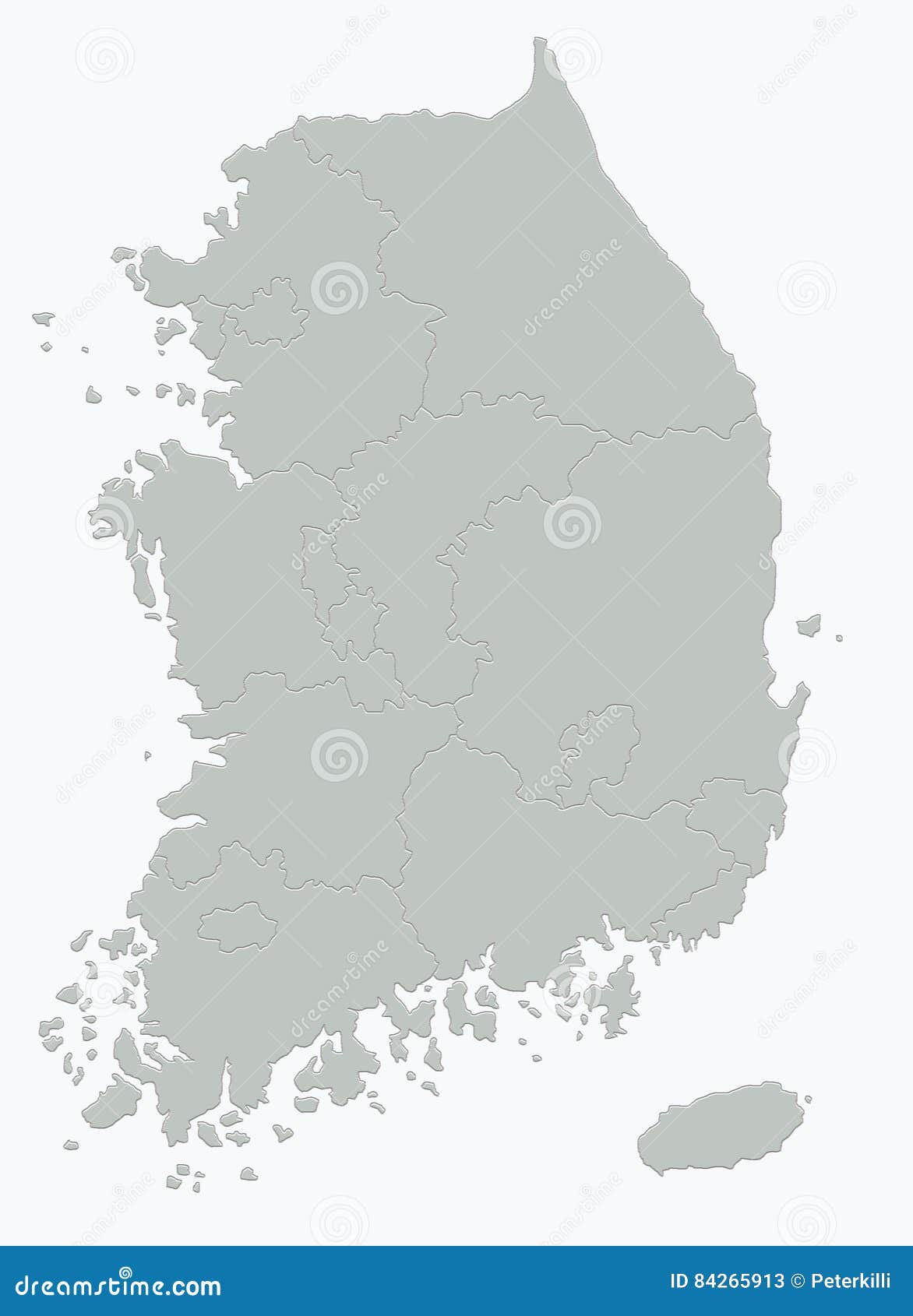 Mappa della Corea del Sud illustrazione di stock. Illustrazione di ...