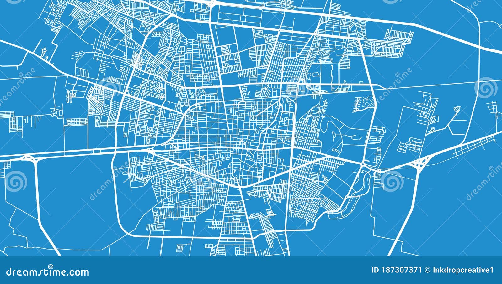 Mappa di Celaya Mexico illustrazione vettoriale. Illustrazione di parco ...
