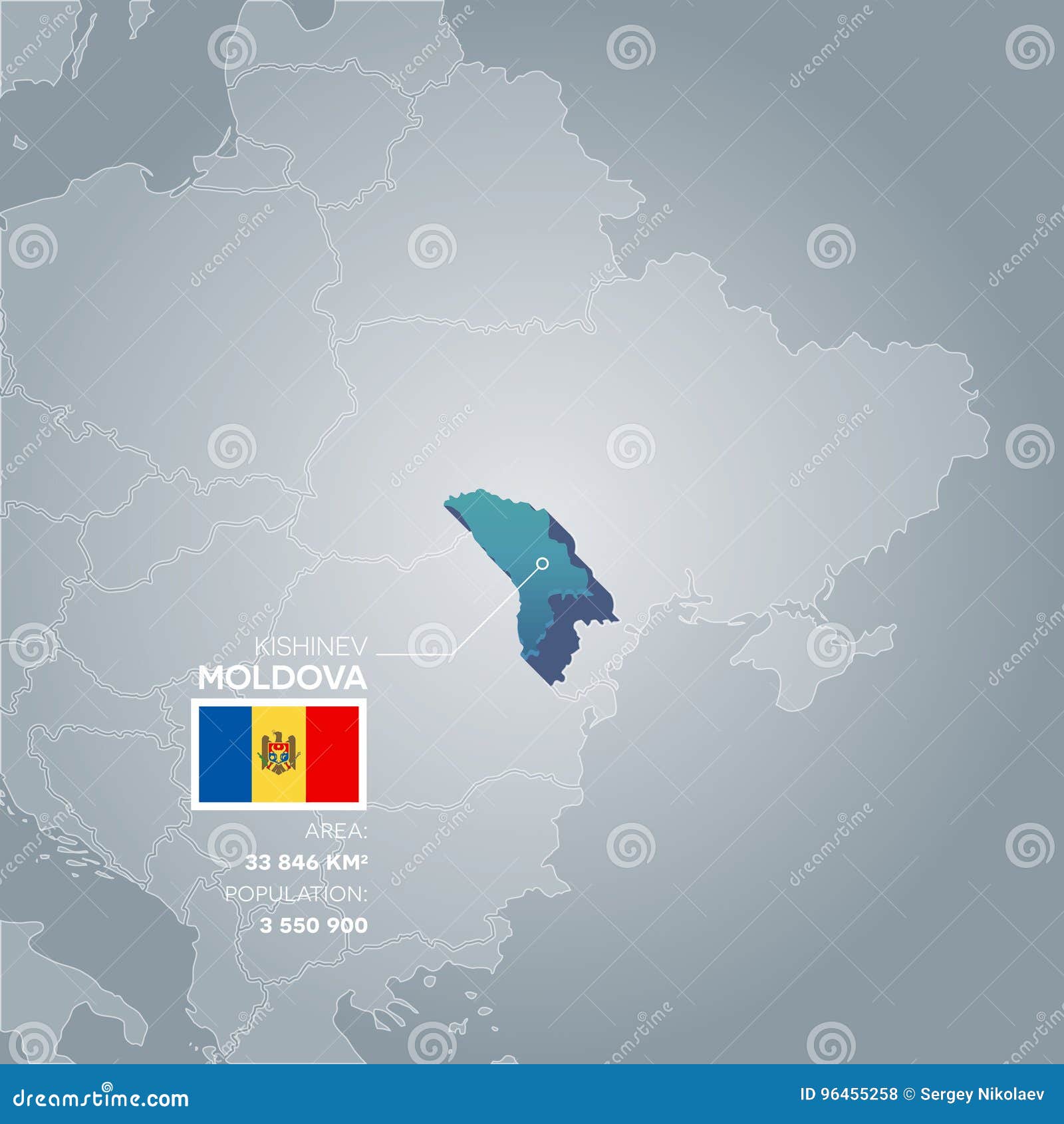 Mappa Di Informazioni Della Moldavia Illustrazione Vettoriale ...