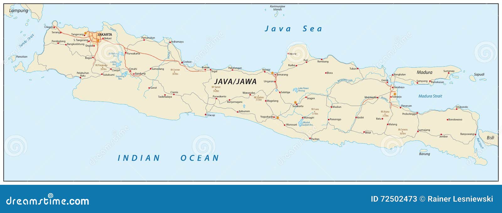 Mappa di Java, Indonesia illustrazione di stock. Illustrazione di isola ...