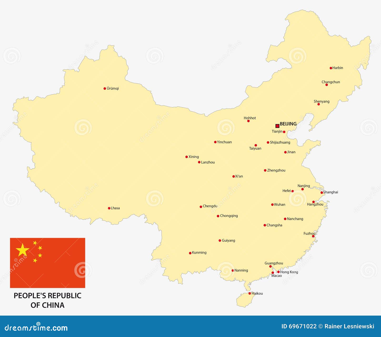 Mappa Di Regioni Della Cina Illustrazione di Stock - Illustrazione di ...