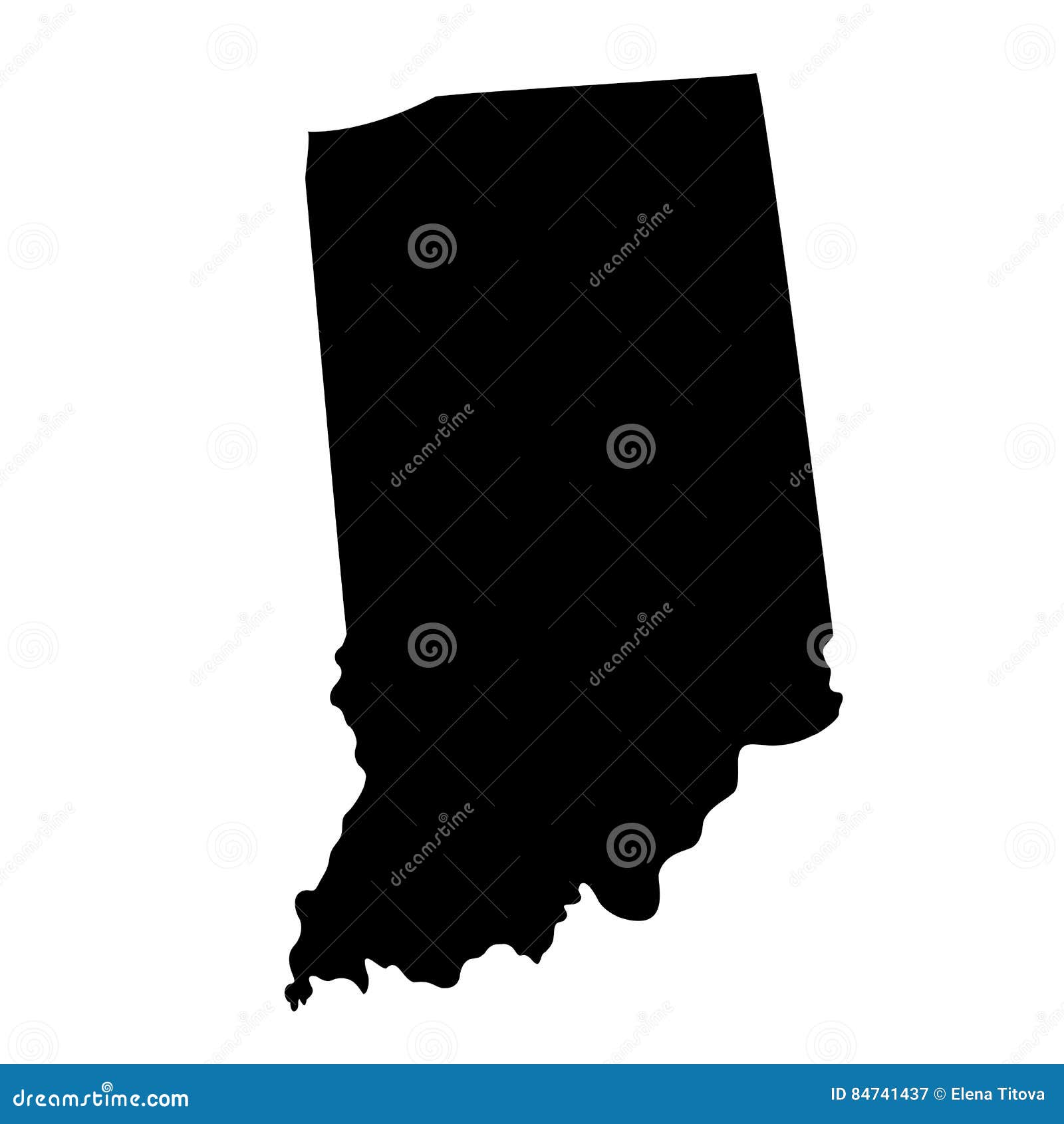 Mappa di U S stato Indiana illustrazione vettoriale. Illustrazione di ...