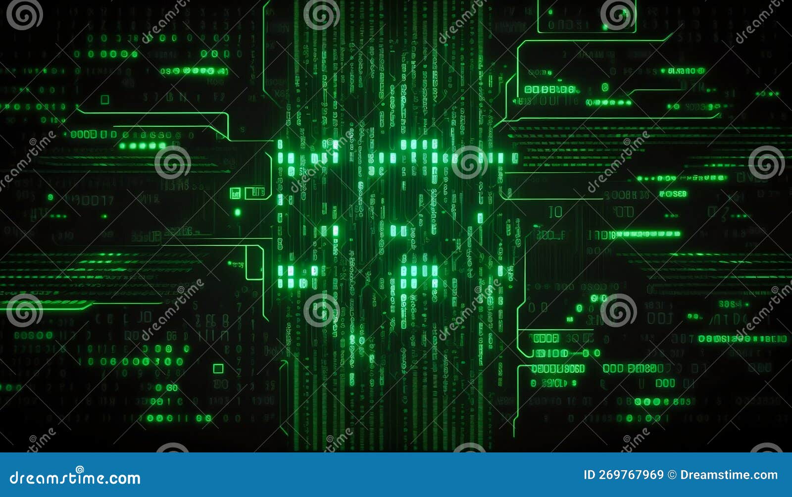 Mappa Digitale Con Codice a Matrice E Circuito Illustrazione di Stock ...