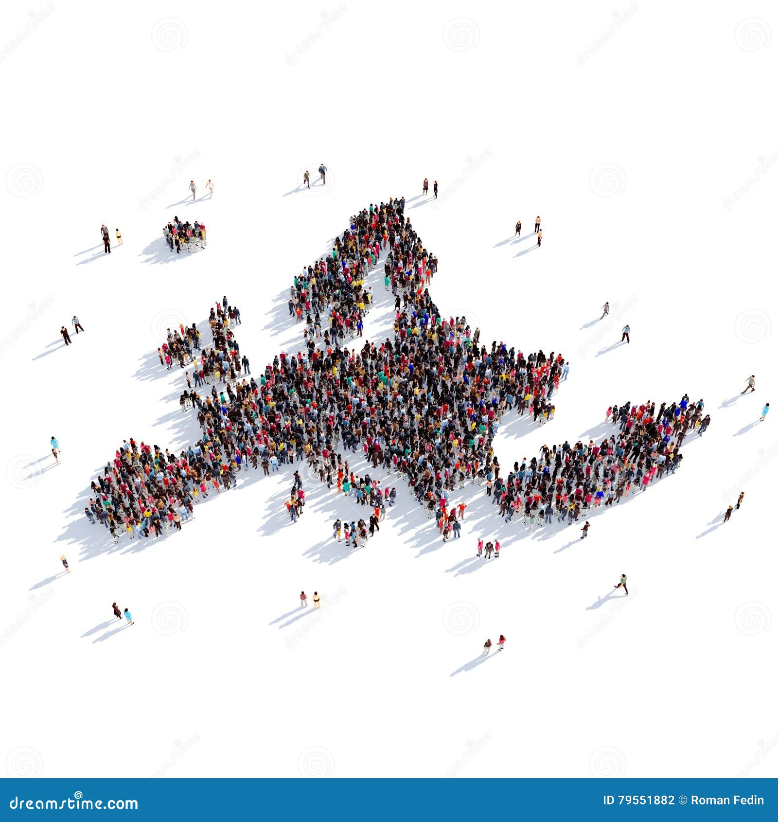 Mappa Europa Di Forma Del Gruppo Della Gente Illustrazione di Stock ...