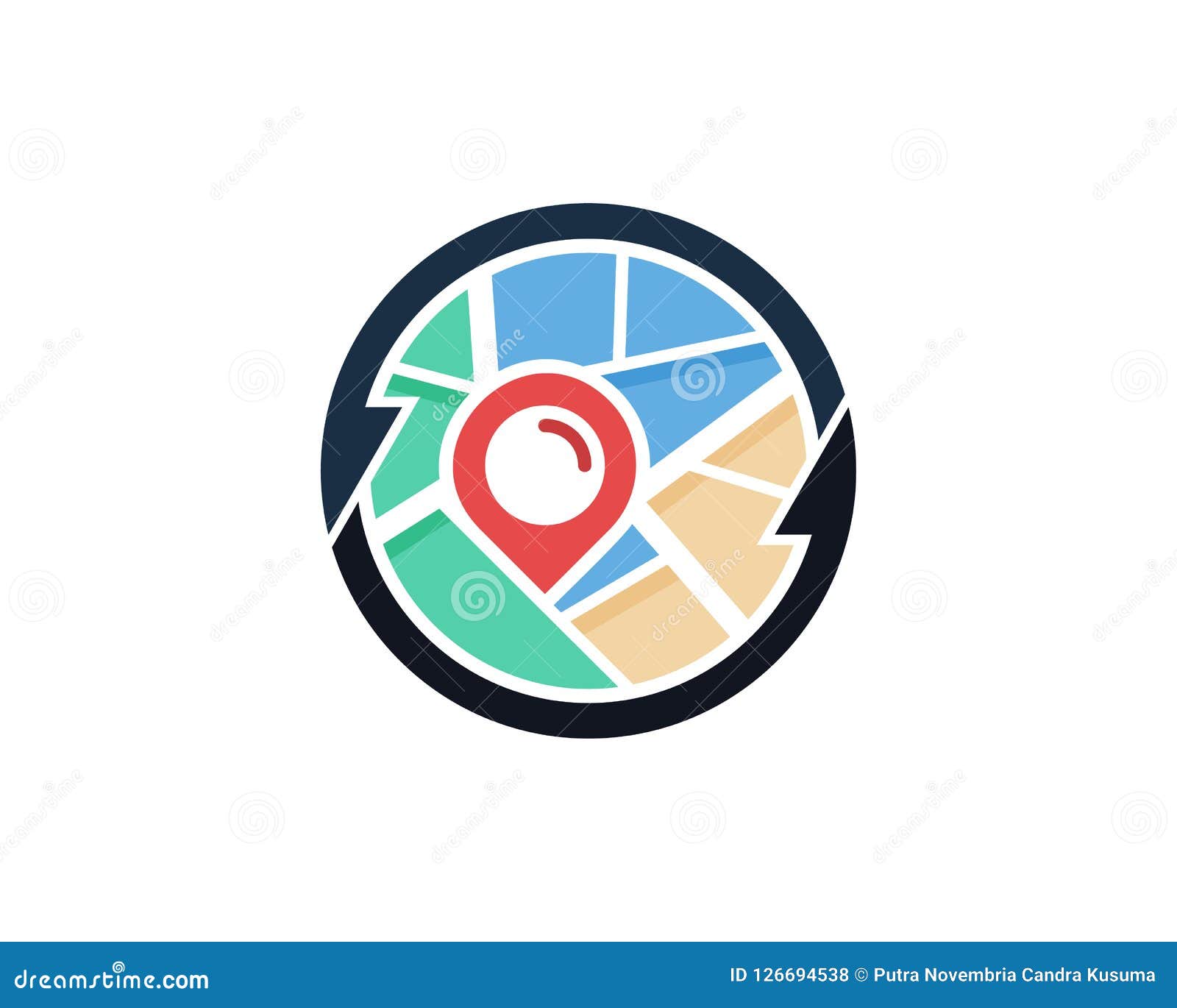 Mappa Logo Icon Design Di Trasferimento Illustrazione Vettoriale ...
