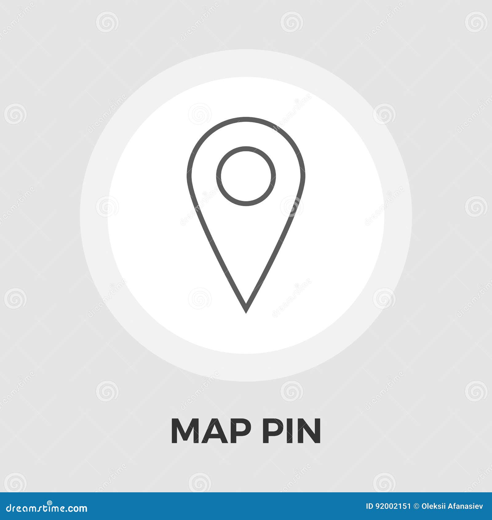 Mappa Pin Flat Icon illustrazione vettoriale. Illustrazione di ...