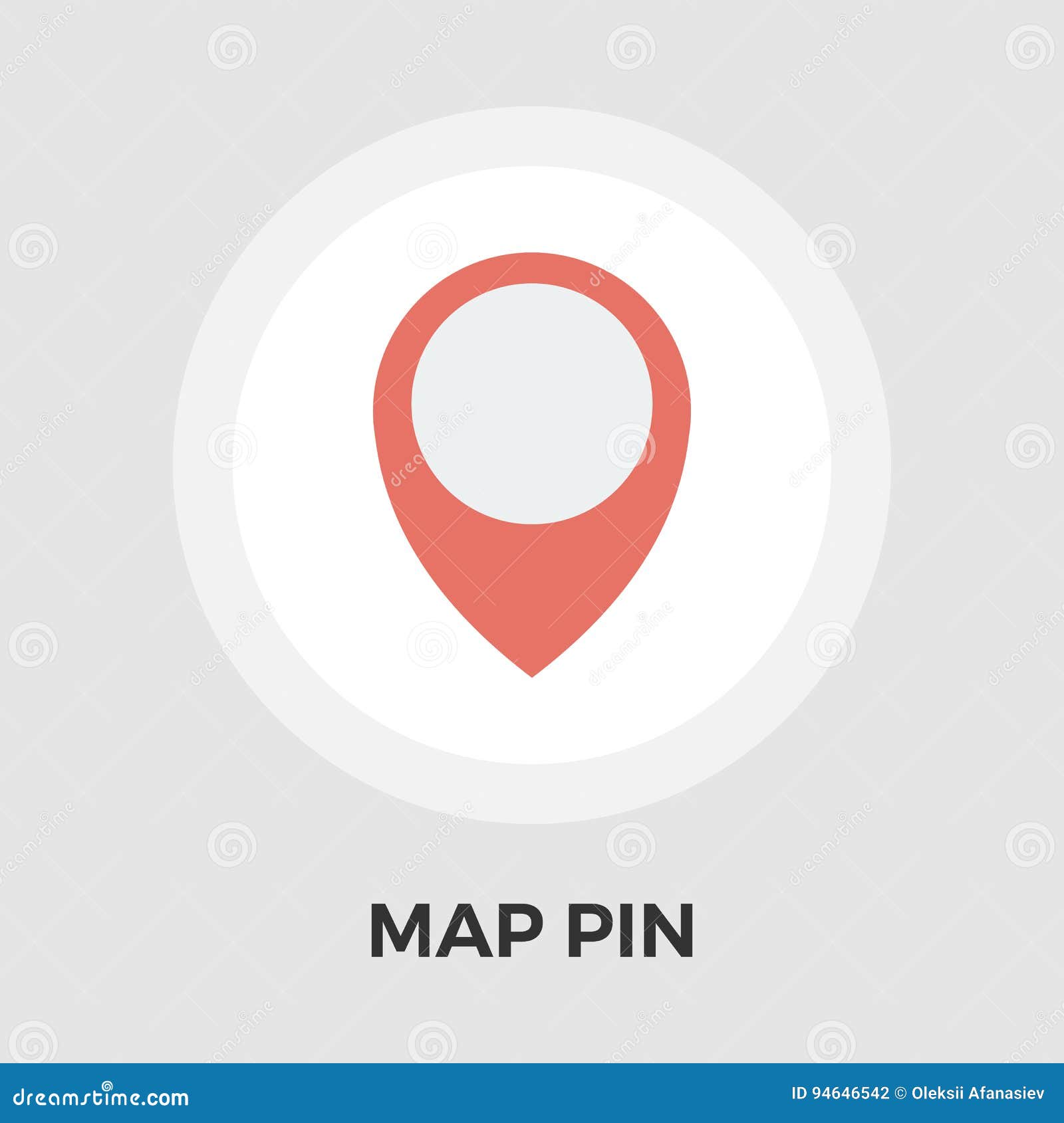 Mappa Pin Flat Icon illustrazione vettoriale. Illustrazione di colorato ...