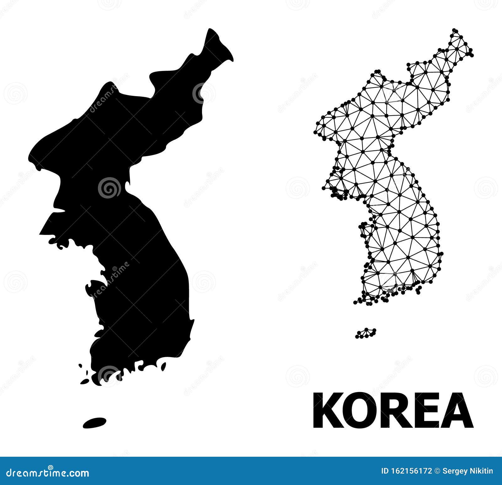 Mappa Solida E Di Rete Della Corea Illustrazione Vettoriale ... Mappa Solida E Di Rete Della Corea Illustrazione Vettoriale ...