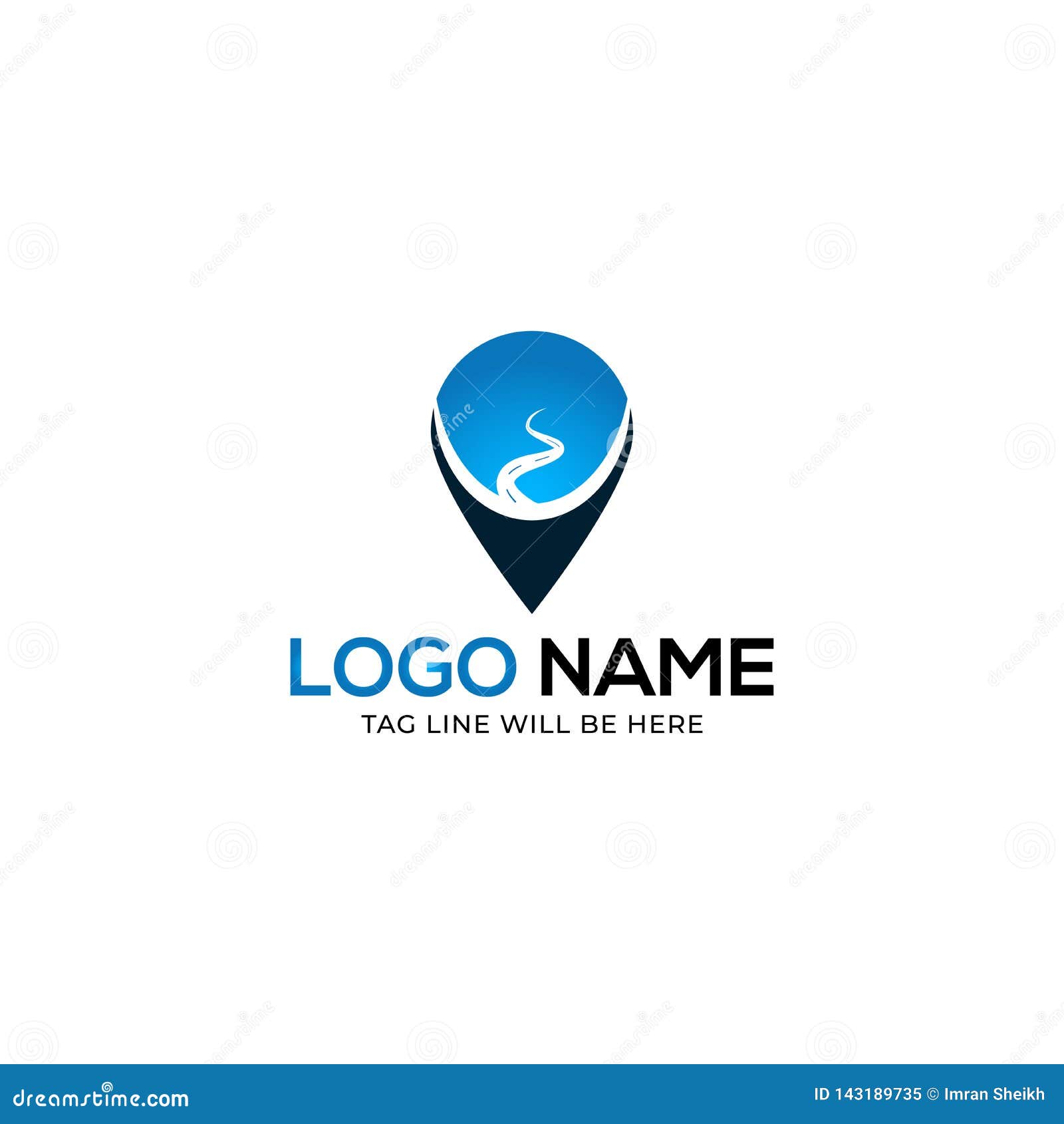 Mappin and Road Logo stock illustration. Illustration of distance ...