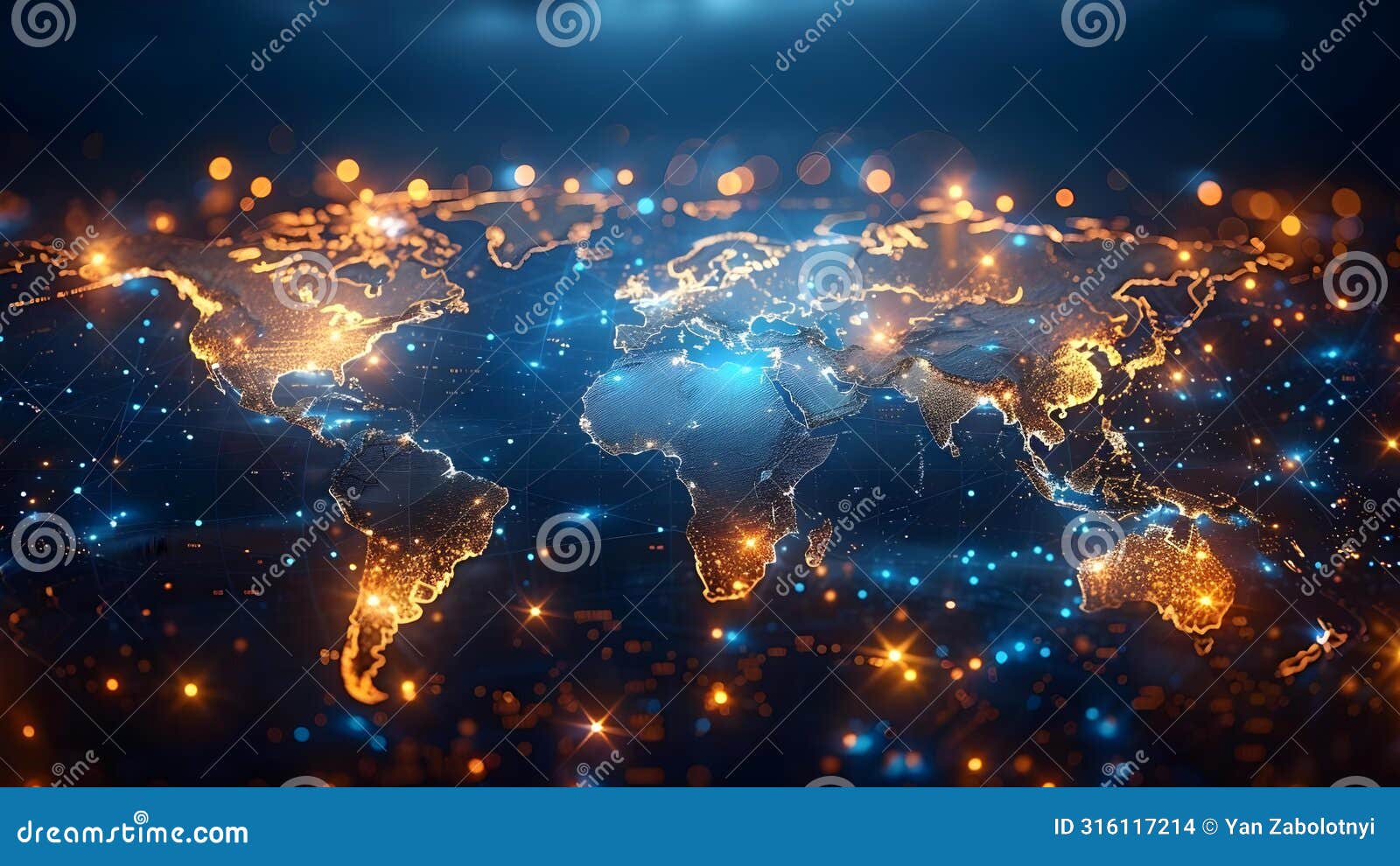 Mapping Global Connectivity: A Dark Perspective. Concept Globalization ...