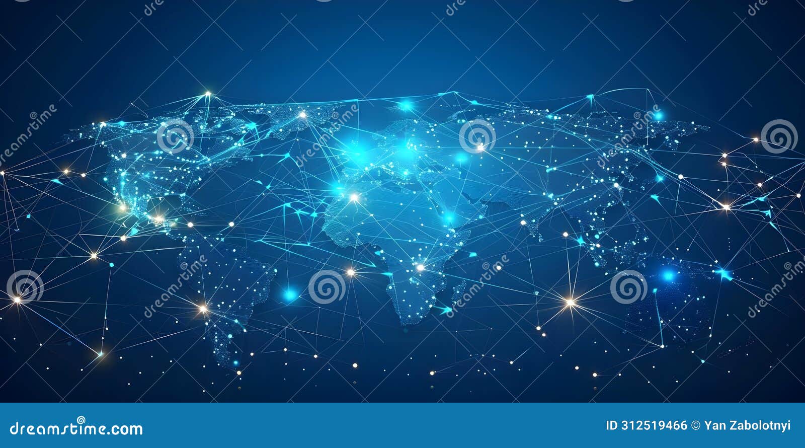 Mapping Global Data Sharing through AI Technology. Concept Artificial ...