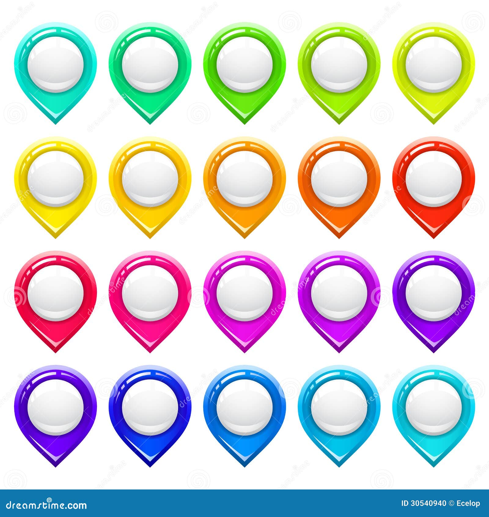 Mapping markers stock vector. Illustration of info, collection - 30540940