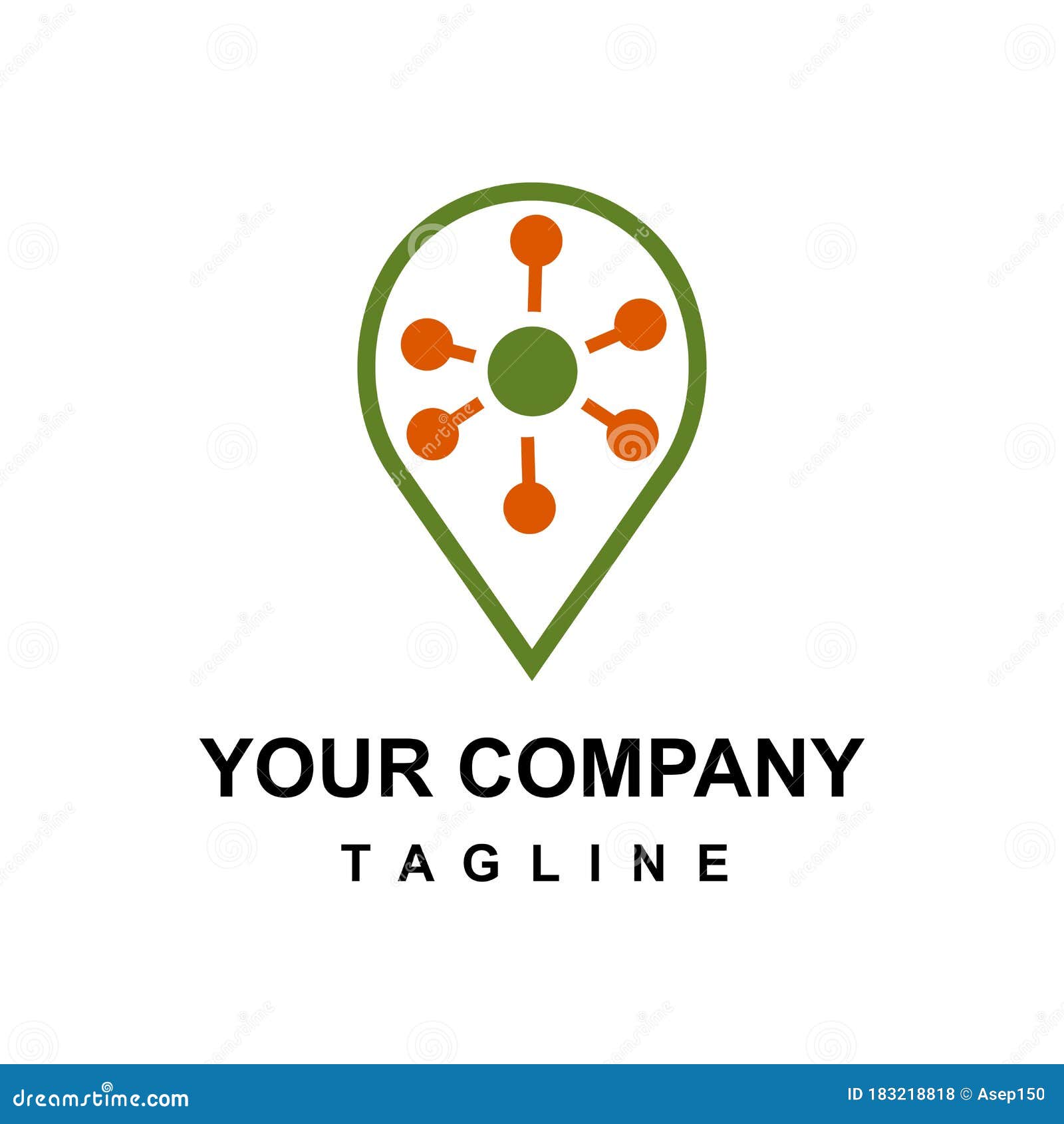 Mapping Network Connection and Idea Logo and Icon Stock Vector ...