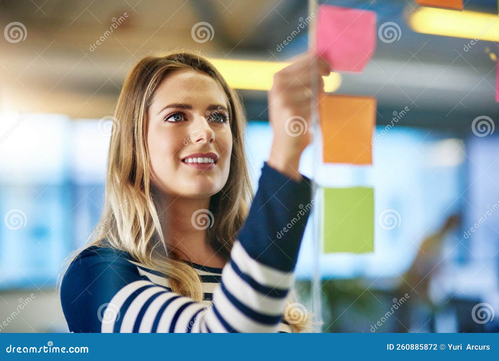 Mapping Out the Path To Success. a Young Woman Having a Brainstorming ...