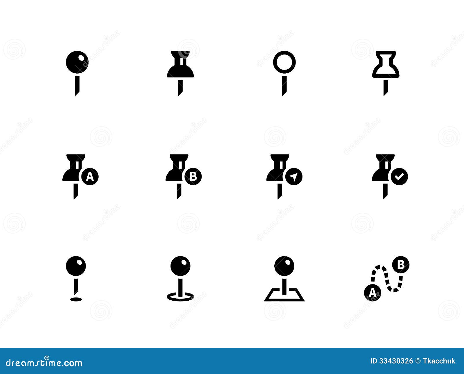 Mapping Pin Icons on White Background. Stock Vector - Illustration of ...