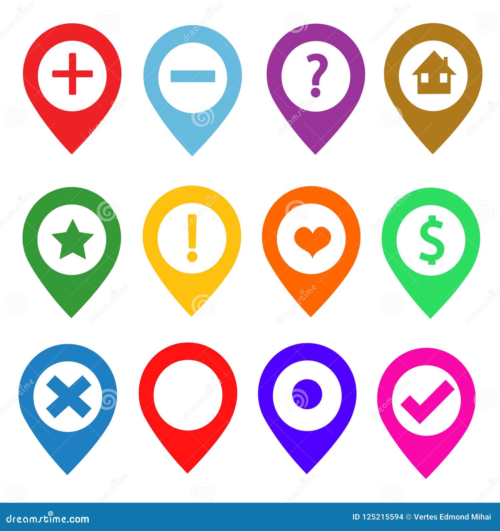 Mapping Push Pins With Location Icons For Web And Mobile Application ...