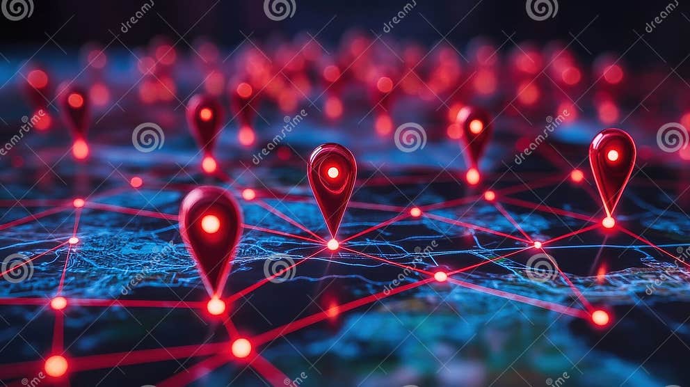 Mapping Technology Location Data Visualization Digital Landscape ...