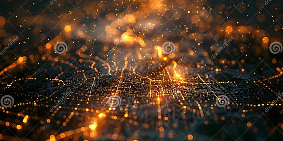 Mapping Urban Traffic Data: Visual Representation on a City Map. Concept Traffic Flow, City Map ...