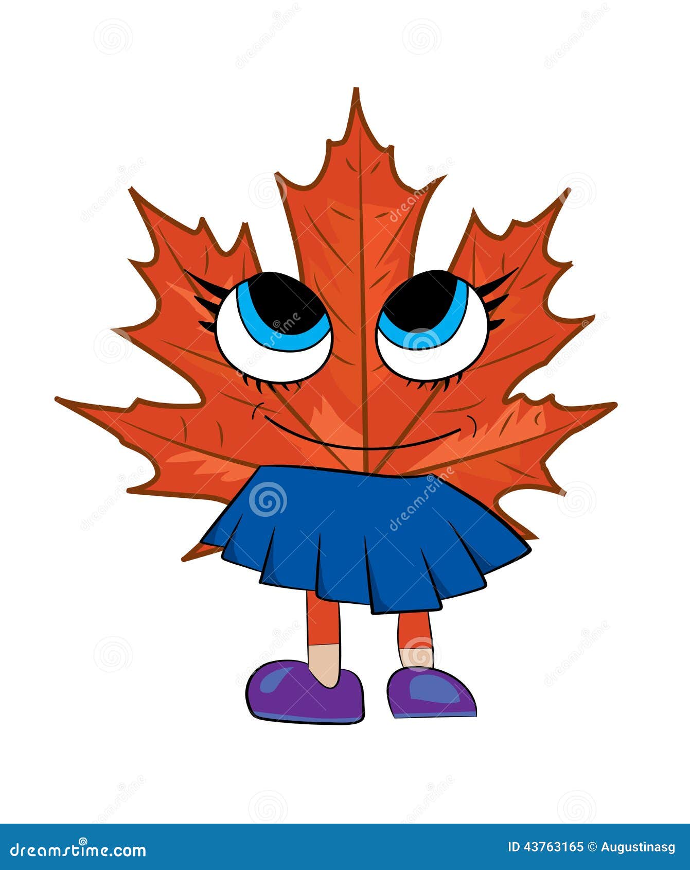 Mapple leaf cartoon stock illustration. Illustration of cartoon - 43763165